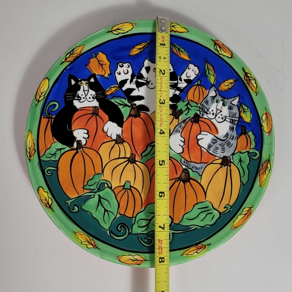 Catzilla | Accents | Vintage Catzilla Cats Pumpkins Plate Candace ...